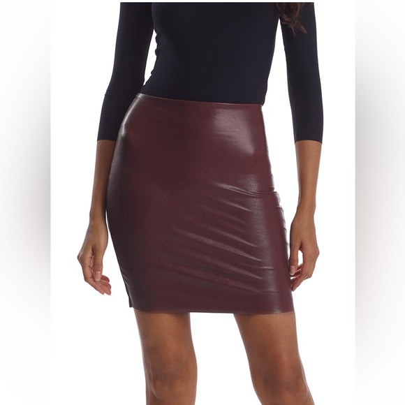Commando | Skirts | Commando Faux Leather Mini Skirt Oxblood | Poshmark